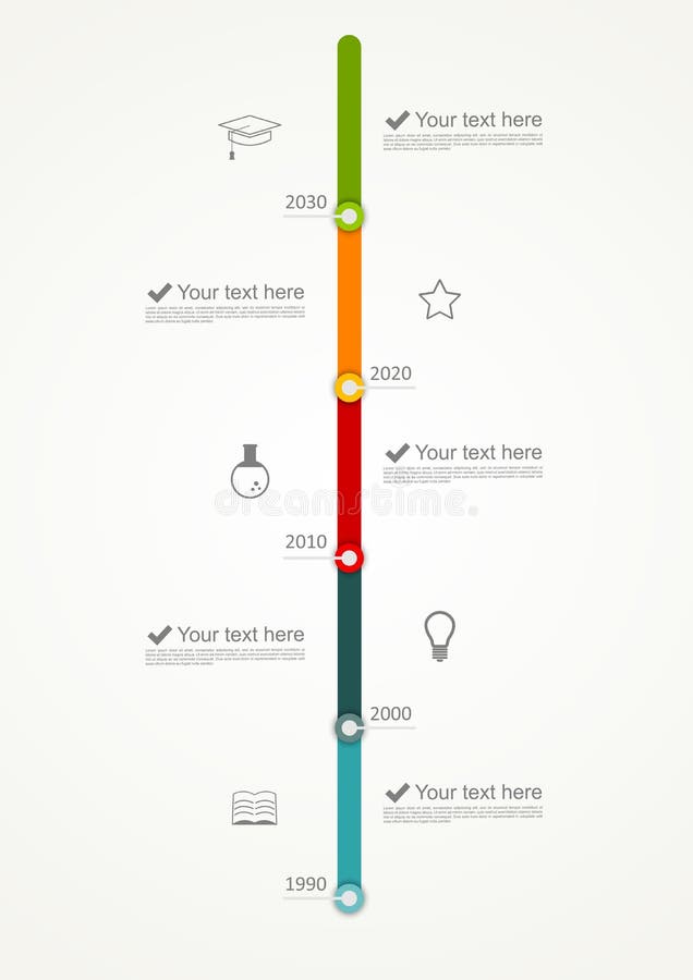 Timeline Infographic with Business Icons, Step Structure To Success ...