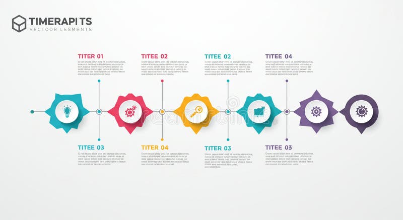 Timeline Infographic with a Horizontal Layout Consisting of Six ...