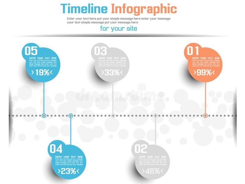 Timeline Infographic New Style 6 Blue Stock Vector - Illustration of ...