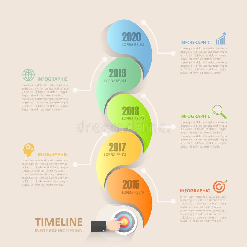 Timeline Infographic 5 Options, Business Concept Infographic Template ... Timeline Infographic 5 Options, Business Concept Infographic Template ...
