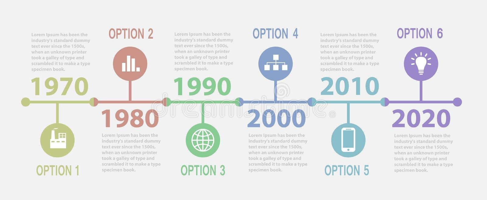 Retro Timeline Infographic stock vector. Illustration of connection ...