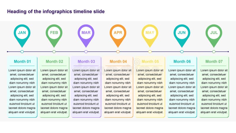Timeline Infographic Slide for Web and Print Stock Vector ...
