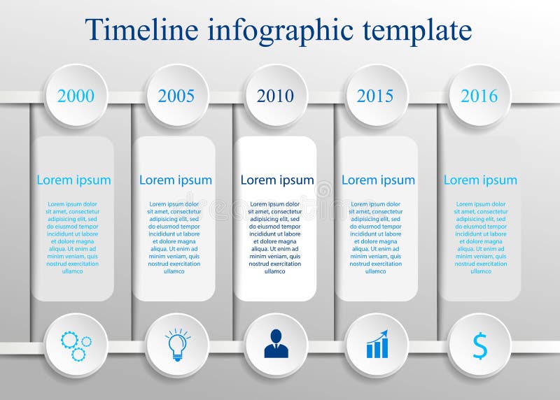 Timeline Infographic Template Stock Vector - Illustration of five ...