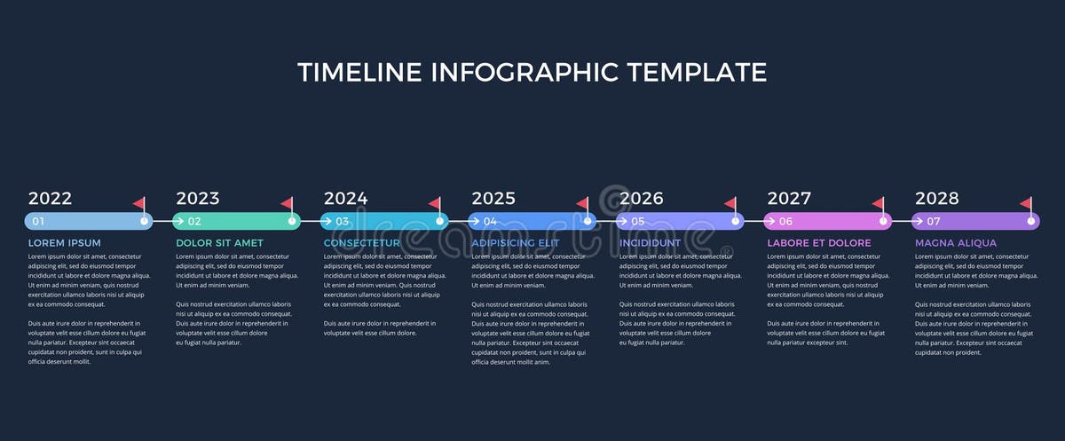 Dark Vector Infographic Timeline Report Stock Illustrations – 3,128 ...