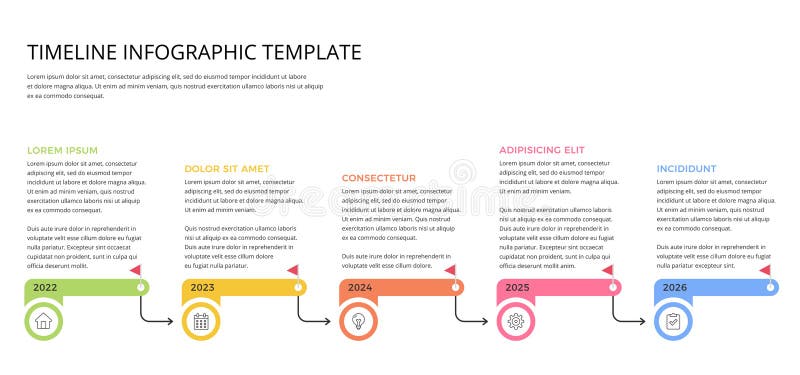 Timeline Infographic Template Stock Vector - Illustration of company ...