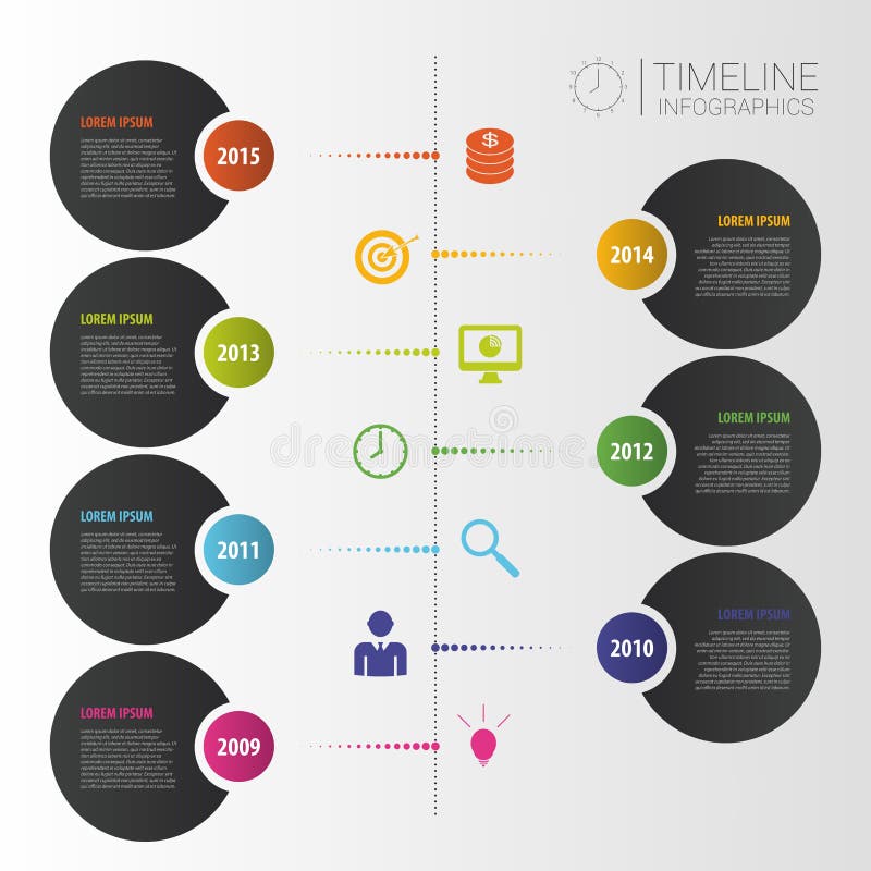Timeline Infographic Template. Vector with Icons Stock Vector ...