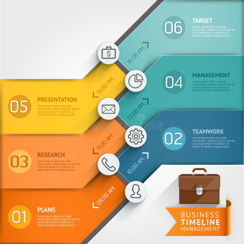 Timeline Infographic stock vector. Illustration of arrow - 44835030