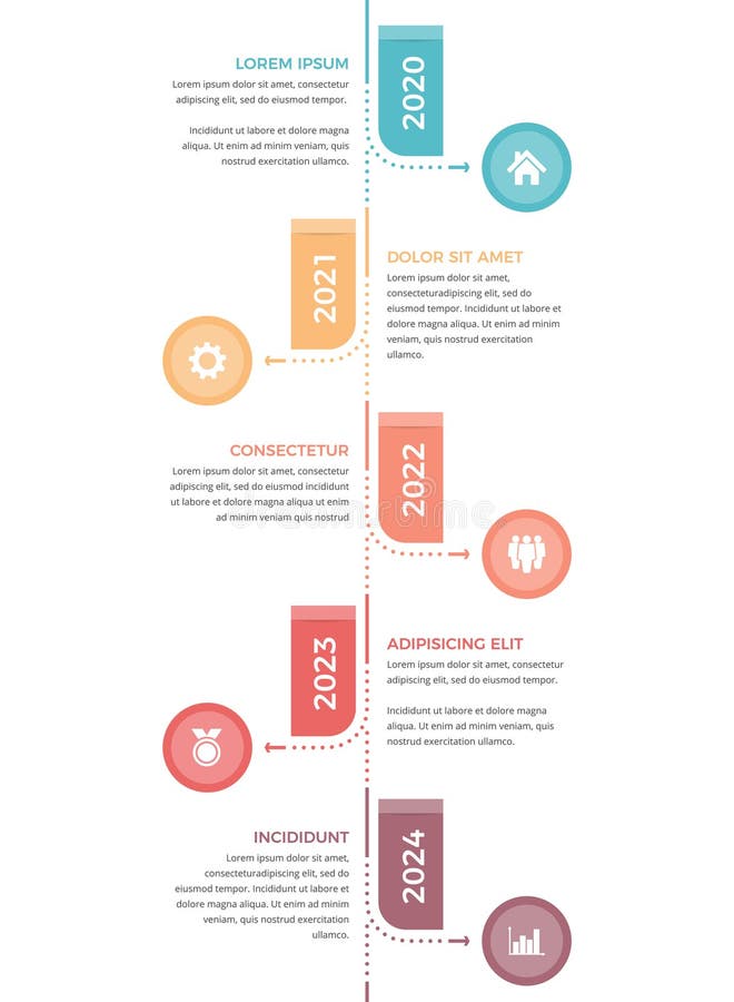 Timeline Infographic Template Stock Vector - Illustration of number ...