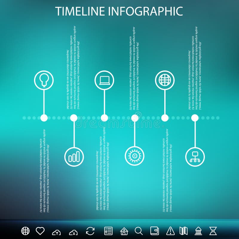 Timeline Infographic with Unfocused Background Stock Vector ... Timeline Infographic with Unfocused Background Stock Vector ...