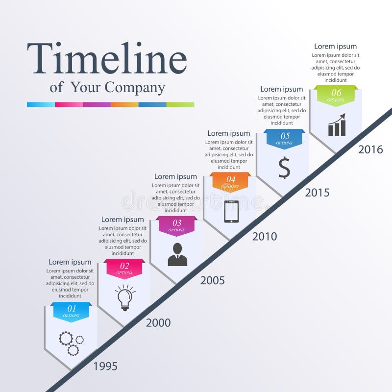 Timeline infographic stock vector. Illustration of chart - 66622150
