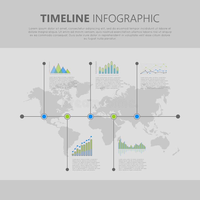 Timeline Infographic Vector with Graph and Diagram Stock Vector ...
