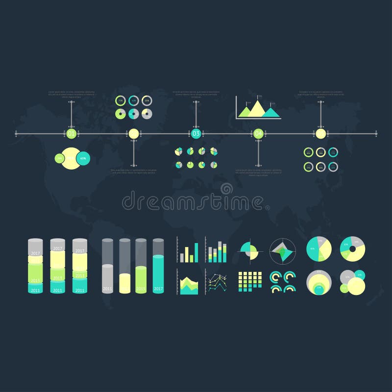 Timeline Infographic. World Map Stock Vector - Illustration of ...