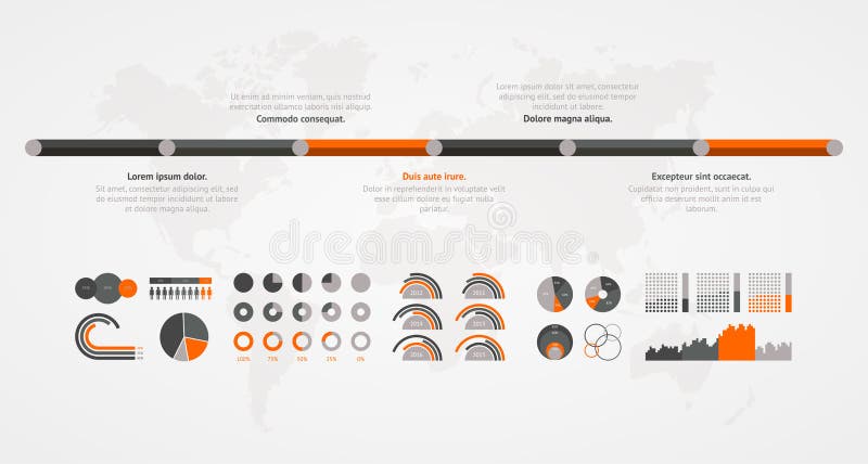Timeline Infographic. World Map Stock Vector - Illustration of ...