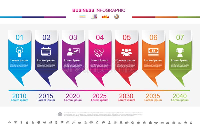 Timeline Infographics Business Success Concept with Graph. No12 Stock ...