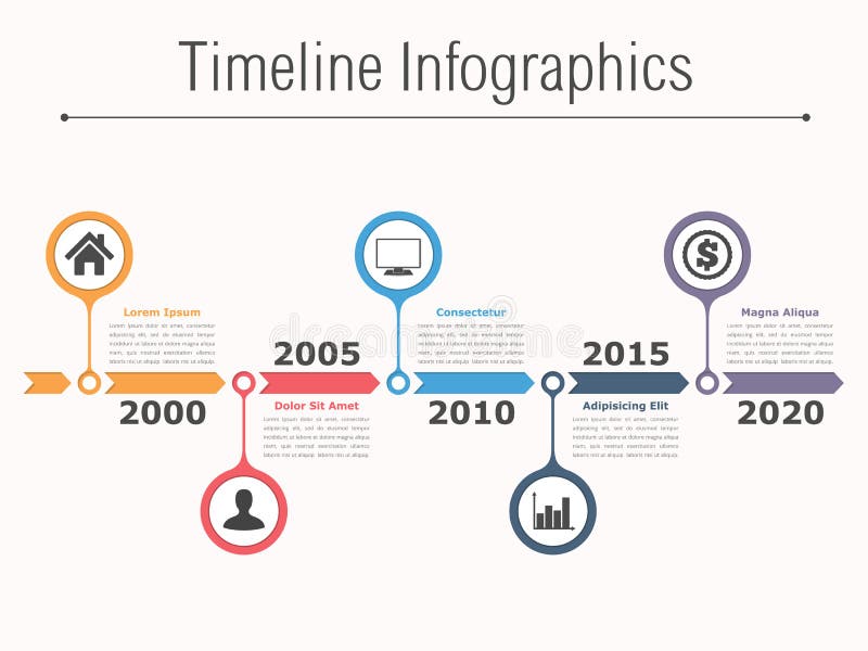 Cyclic Diagram with Four Steps and Icons. Stock Illustration ...