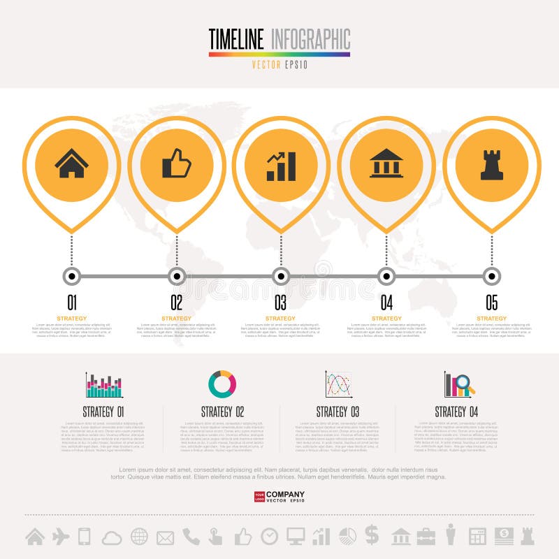 Timeline Infographics Design Template Stock Vector - Illustration of ...