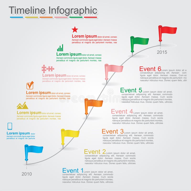 Timeline Infographics with Elements, Icons. Vector Stock Vector ...
