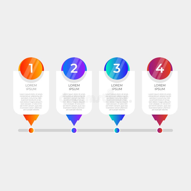 Colorful Steps Infographics Elements Stock Vector - Illustration of ...