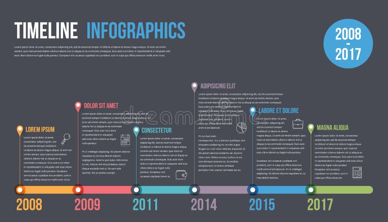 Timeline Infographics stock vector. Illustration of infographics - 91797023