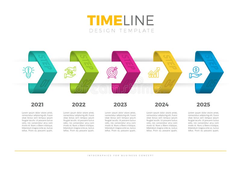 Timeline Infographics Icons for Business Data Visualization. Stock ...