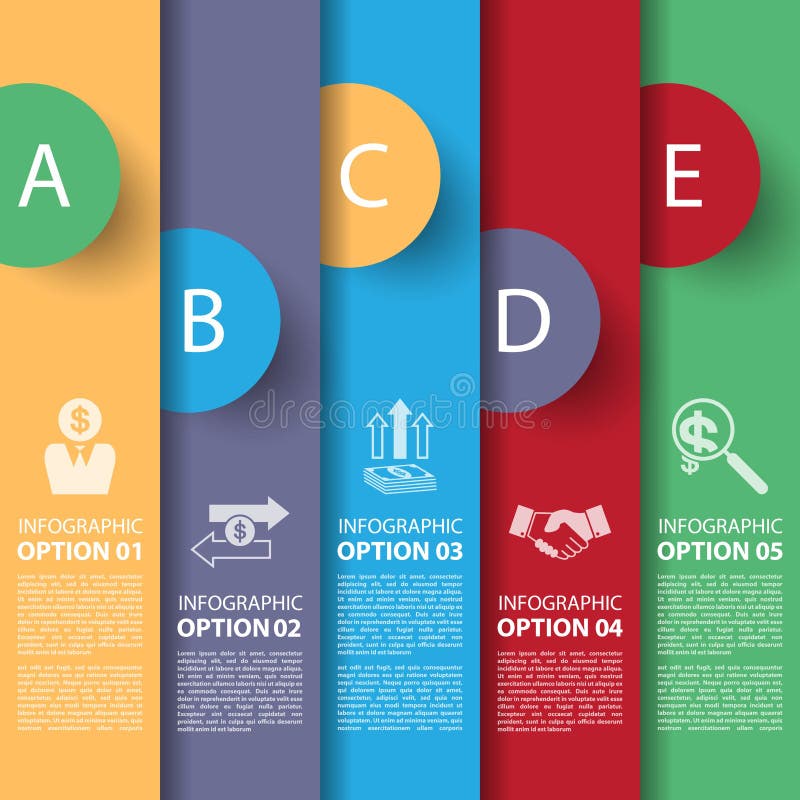 Timeline Infographics with Icons Set. Stock Vector - Illustration of ...