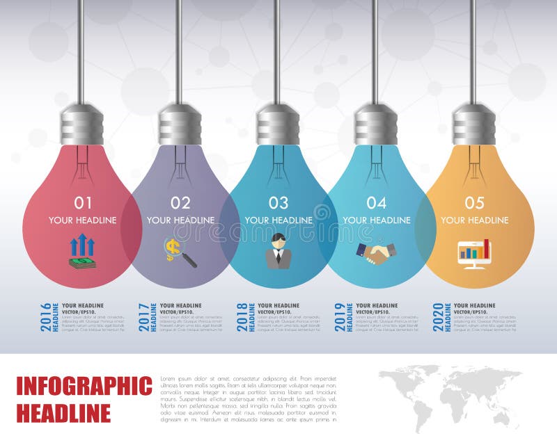 Timeline Infographics with Icons Set. Vector. Illustration. Stock ...