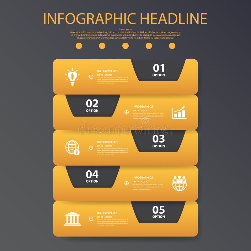 Timeline Infographics with Icons Set. Vector. Illustration. Stock ...