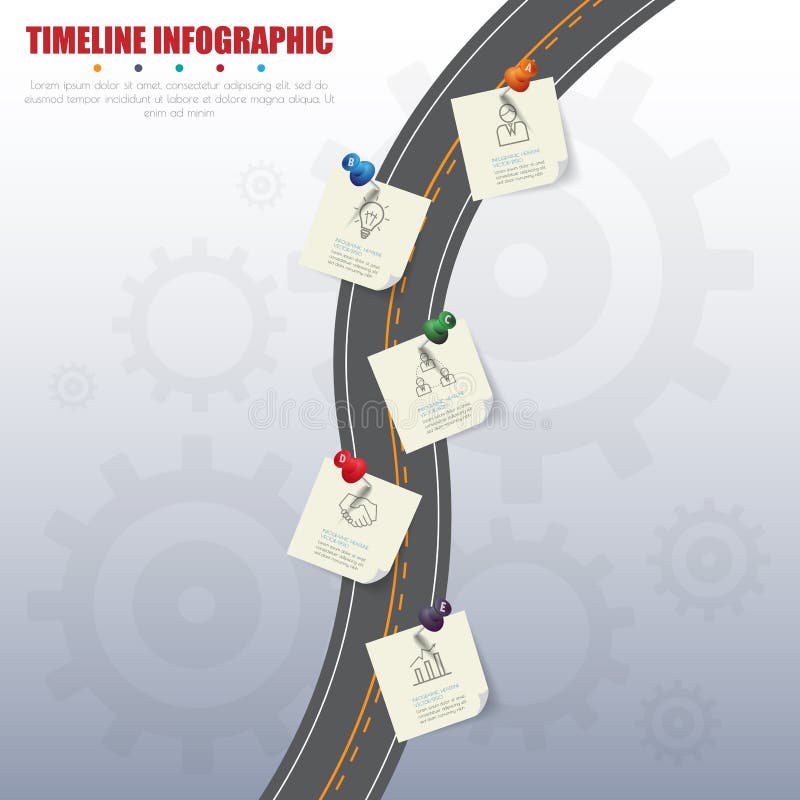 Timeline Infographics with Icons Set. Vector. Illustration. Stock ...
