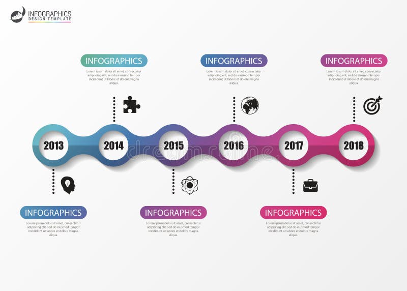 Timeline Infographics. Modern Design Template with Icons Stock Vector ...