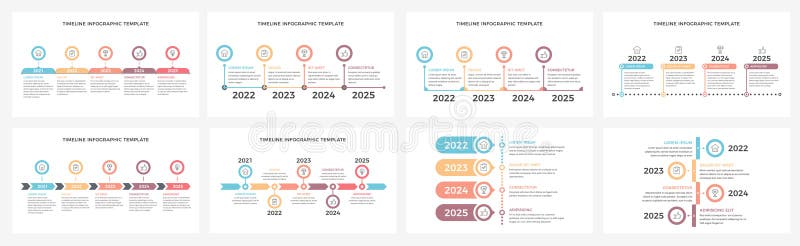 Timeline Infographics stock vector. Illustration of element - 345615210