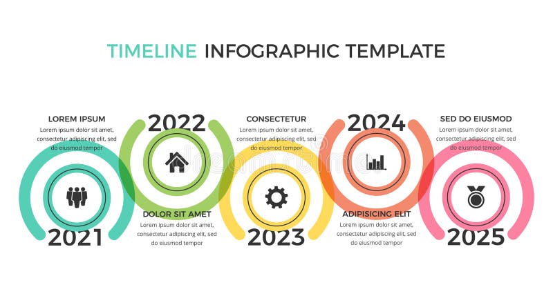 Timeline Infographics Template Stock Vector - Illustration of element ...
