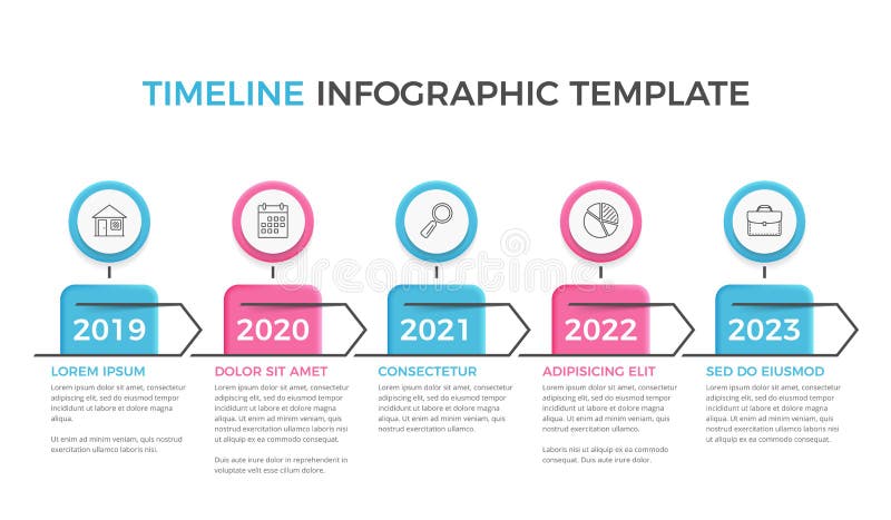Timeline Infographics stock vector. Illustration of element - 255275543