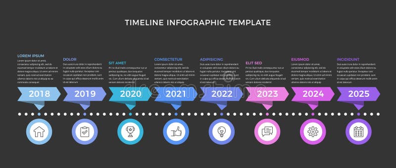 Timeline Infographics Template Stock Vector - Illustration of time ...