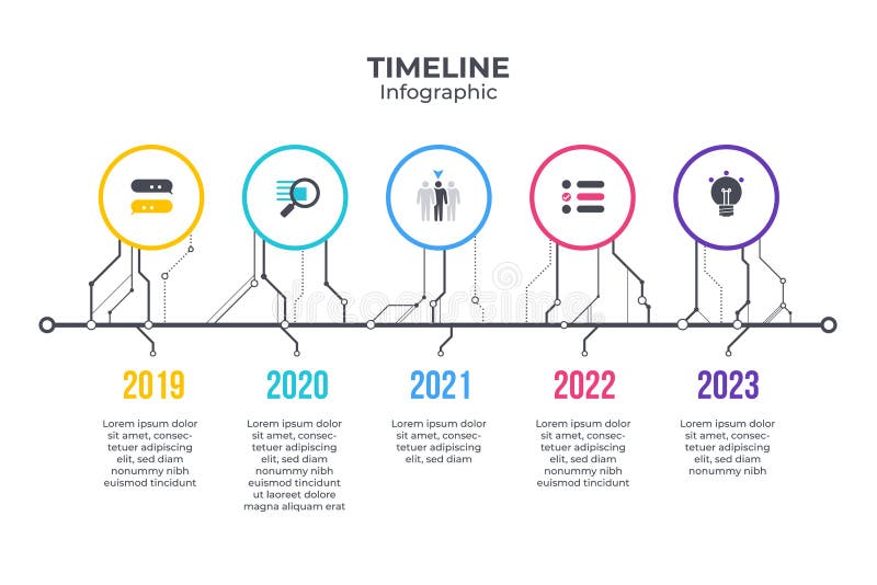 Timeline Infographics Template. Milestone or Process Diagram Concept ...