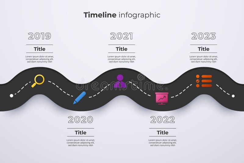 Timeline Infographics Template. Milestone or Process Diagram Concept ...