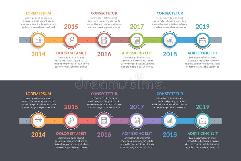 Timeline Infographics stock vector. Illustration of infographic - 133201808