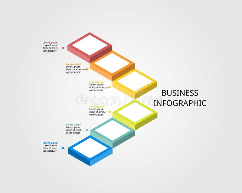 Timeline Ladder Level for Infographic Presentation Template with 6 ...