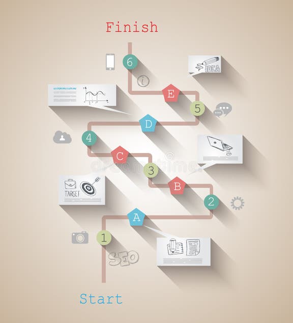 Timeline Layout Template To Display Your Project Evolution Over the ...