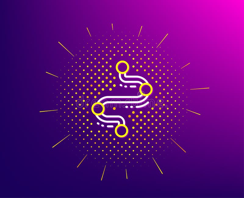 Timeline Line Icon. Project Process, Journey Path Sign. Vector Stock ...