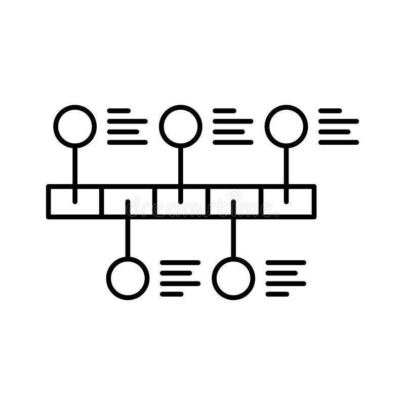 Timeline Line Icon. Project Process, Journey Path Sign. Vector Stock ...