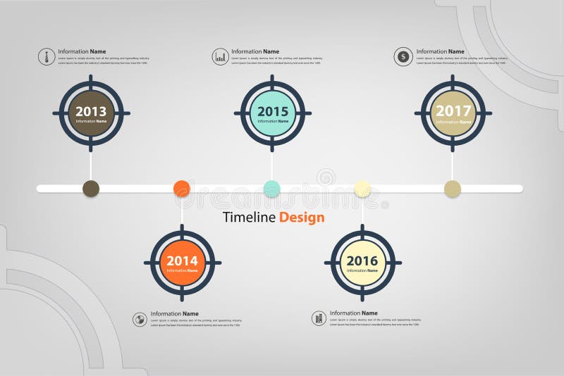 Timeline & Milestone Company History Infographic in Vector Style Stock ...