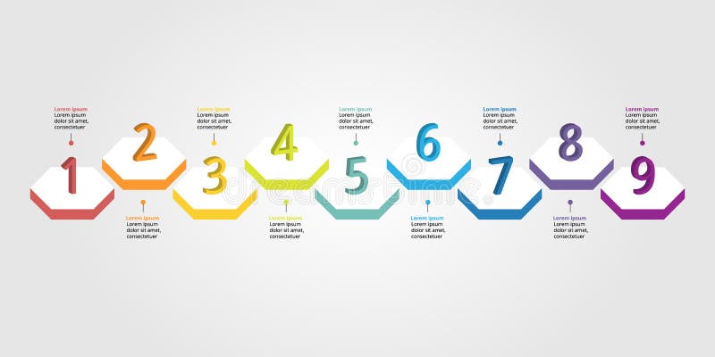 Timeline with Number Template for Infographic Presentation Template ...