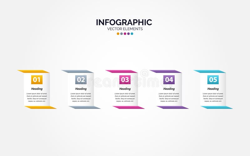 Timeline 5 Options Horizontal Infographic for Presentations Workflow ...