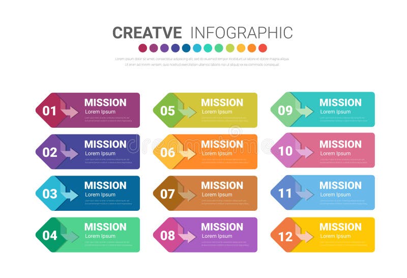 Timeline Presentation for 12 Months, 1 Year, Timeline Infographics ...
