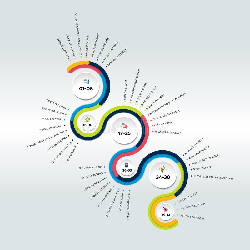Timeline Report, Template, Chart, Scheme, Step by Step Infographic ...