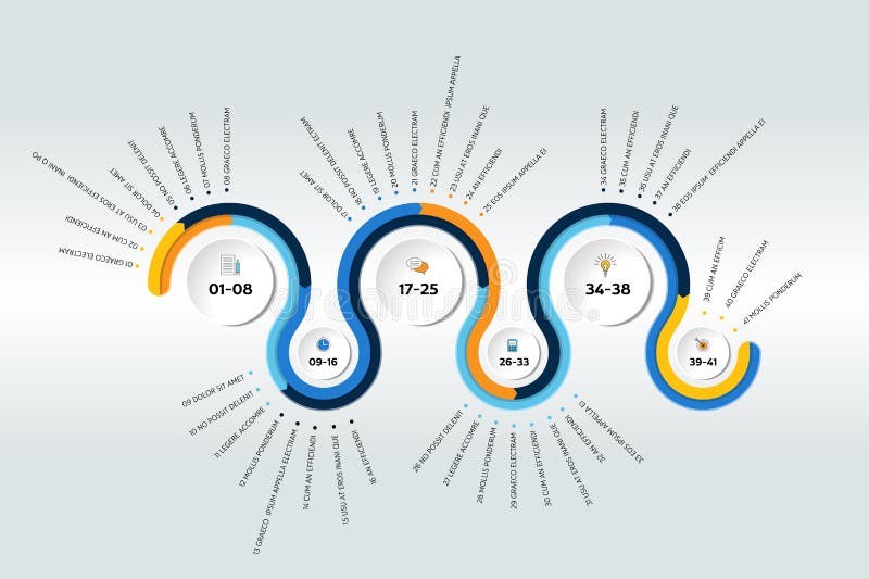 Timeline Report, Template, Chart, Scheme, Step by Step Infographic ...