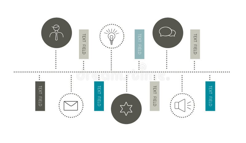 Timeline Report Template. Color Shadow Scheme, Diagram Stock Vector ...