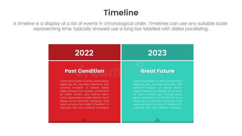 Timeline Set of Point Infographic with Table Box Comparison Concept for ...
