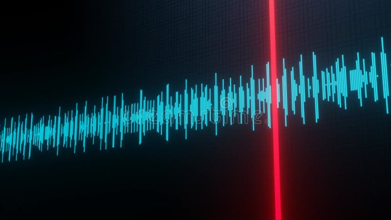 Timeline. Sound wave. stock video. Video of player, program - 254803953