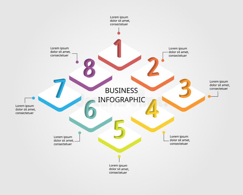 Timeline Step Chart Template for Infographic for Presentation for 8 ...